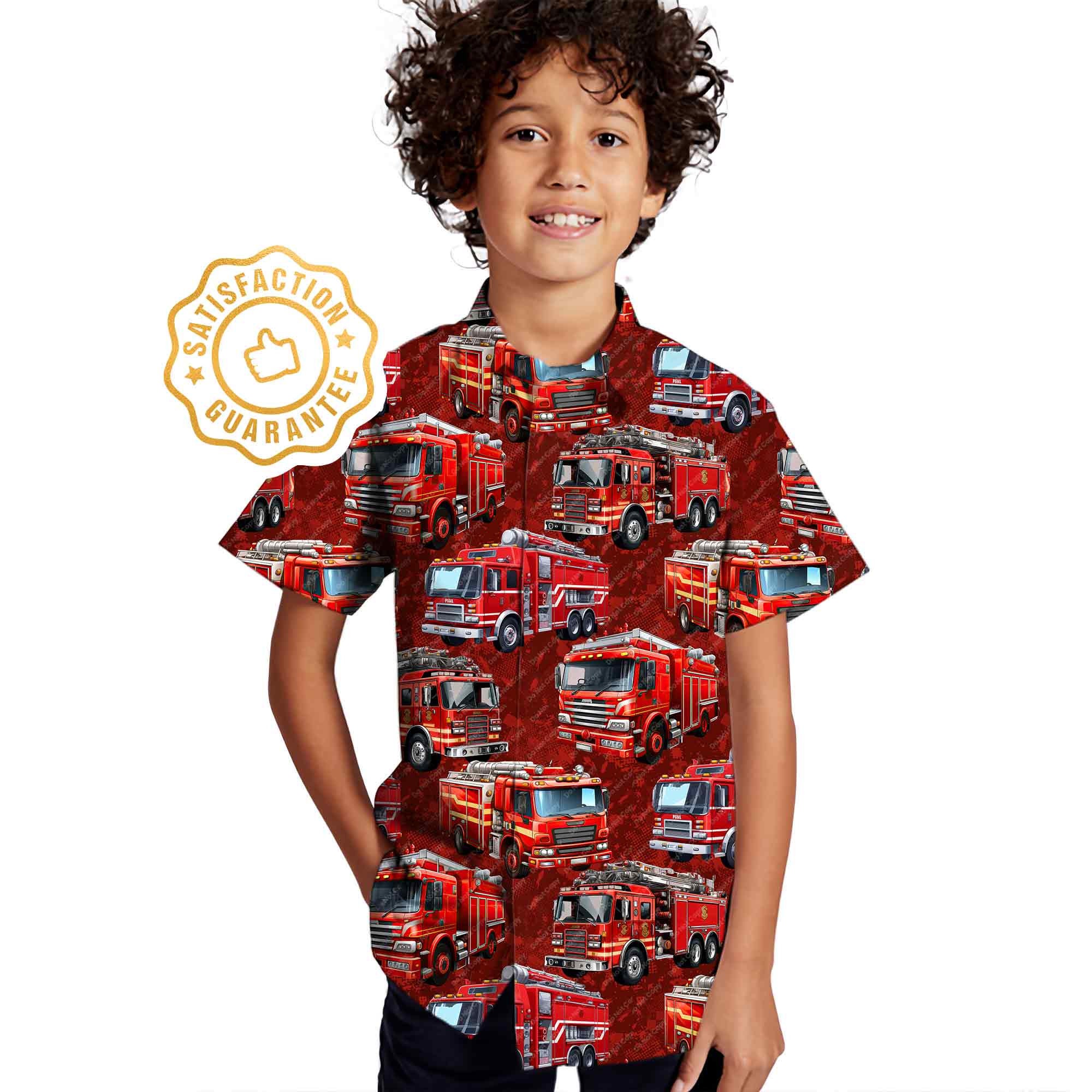 Fire Truck Digital Seamless Pattern: Sublimation File (digital Download ...