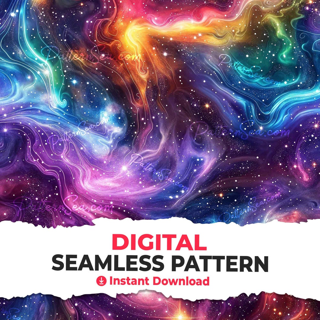 Galactic Swirls Seamless Printable Digital Pattern Paper Sublimation ...