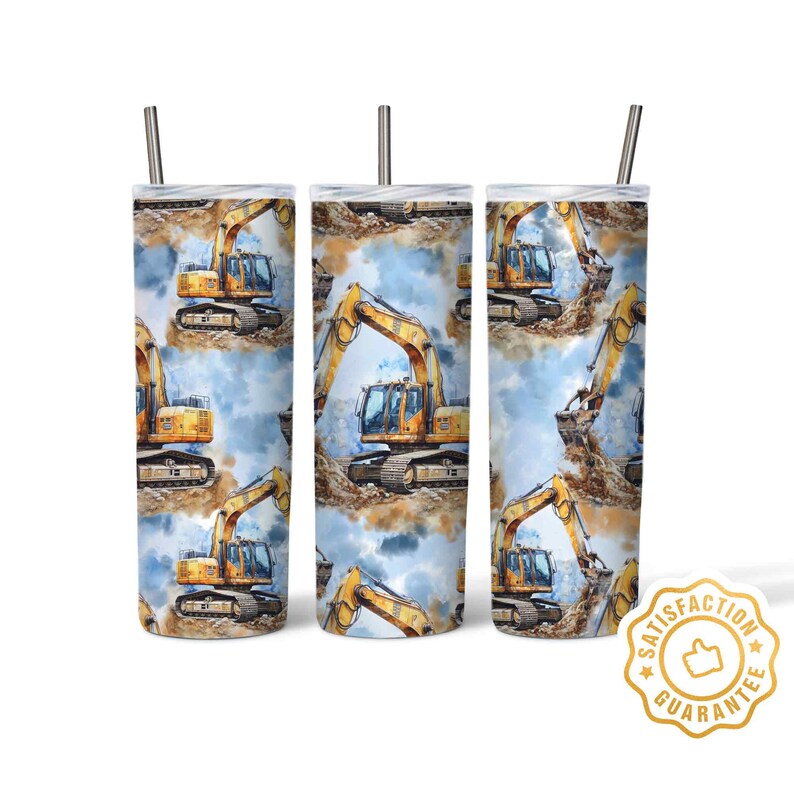 Excavator Digital Seamless Pattern File Papers Sublimation Sublimate ...