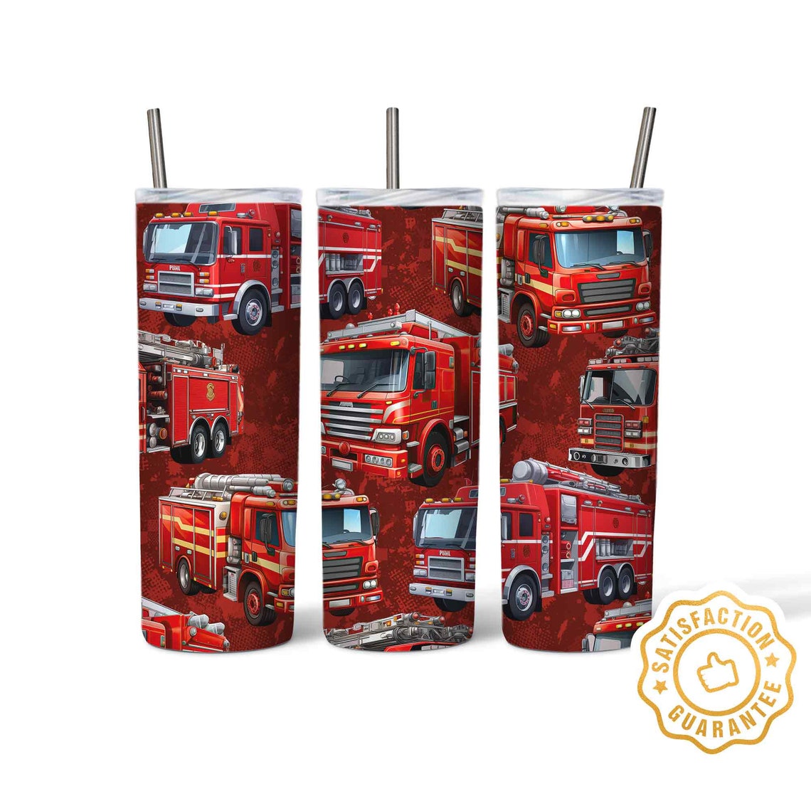 Fire Truck Digital Seamless Pattern: Sublimation File (digital Download ...