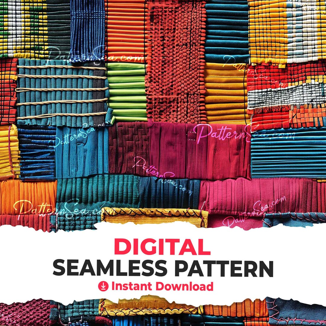 Patchwork Seamless Printable Digital Pattern Paper Sublimation ...