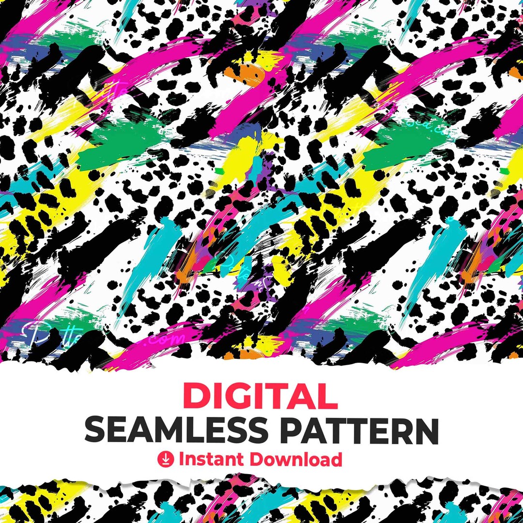 Colorful Seamless Printable Digital Pattern Paper Sublimation Sublimate ...