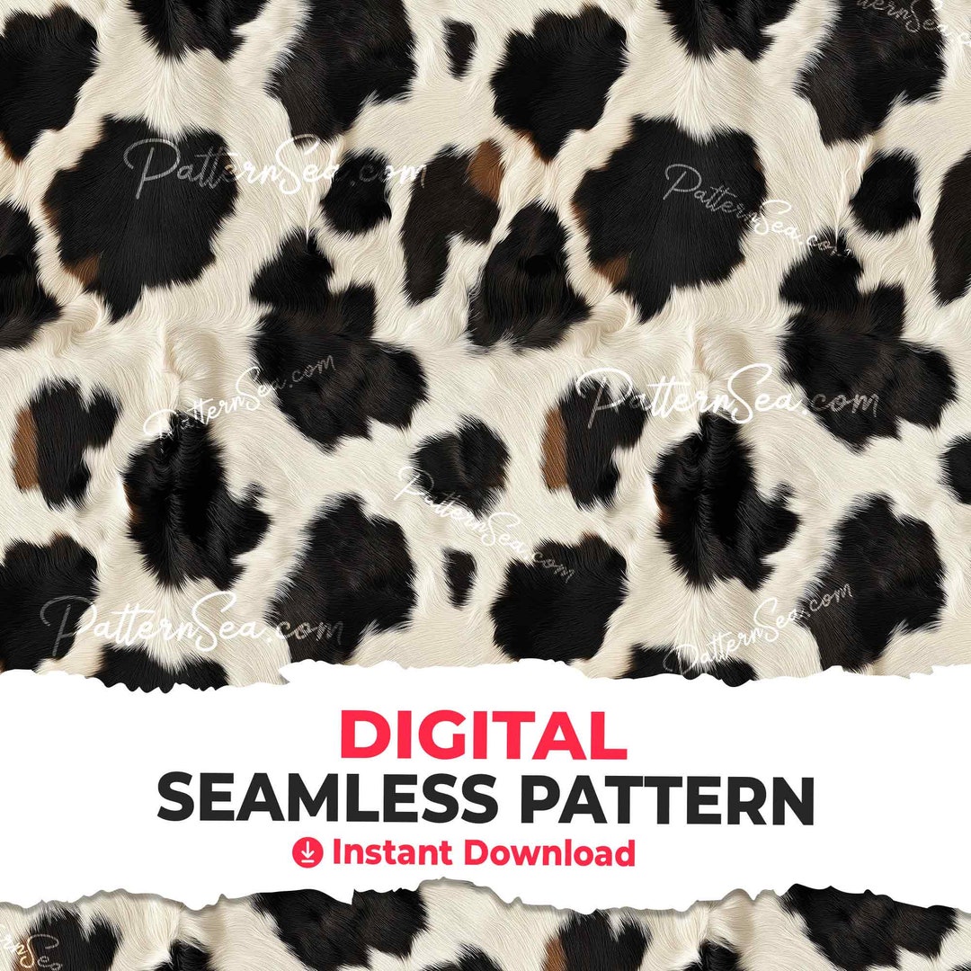 Cow Seamless Printable Digital Pattern Paper Sublimation Sublimate File ...