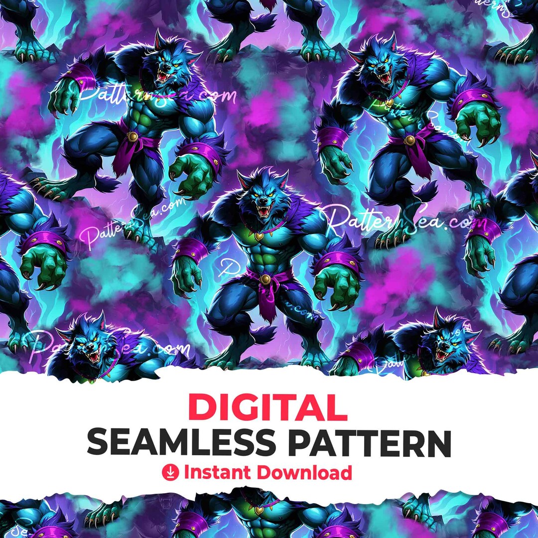 Wolf Seamless Printable Digital Pattern Paper Sublimation Sublimate ...