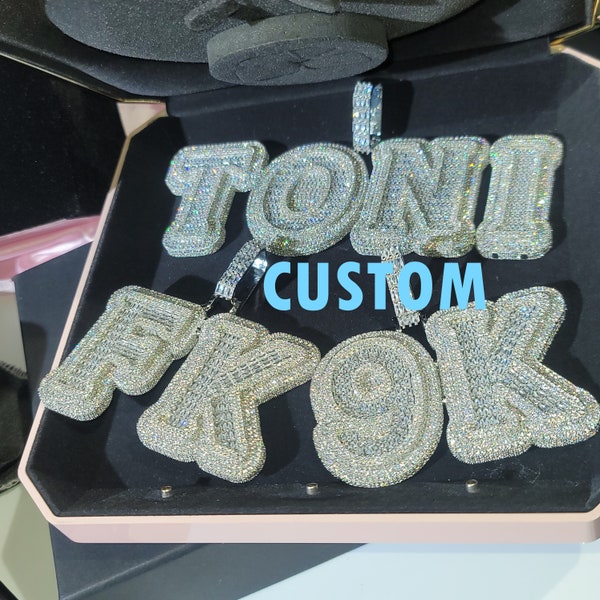 Iced Out Name Necklace - Etsy