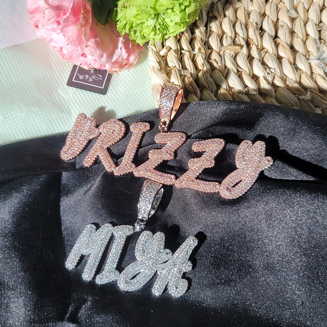Personalised Name Plate Chain-iced Out Pendants With Name-hip Hop ...
