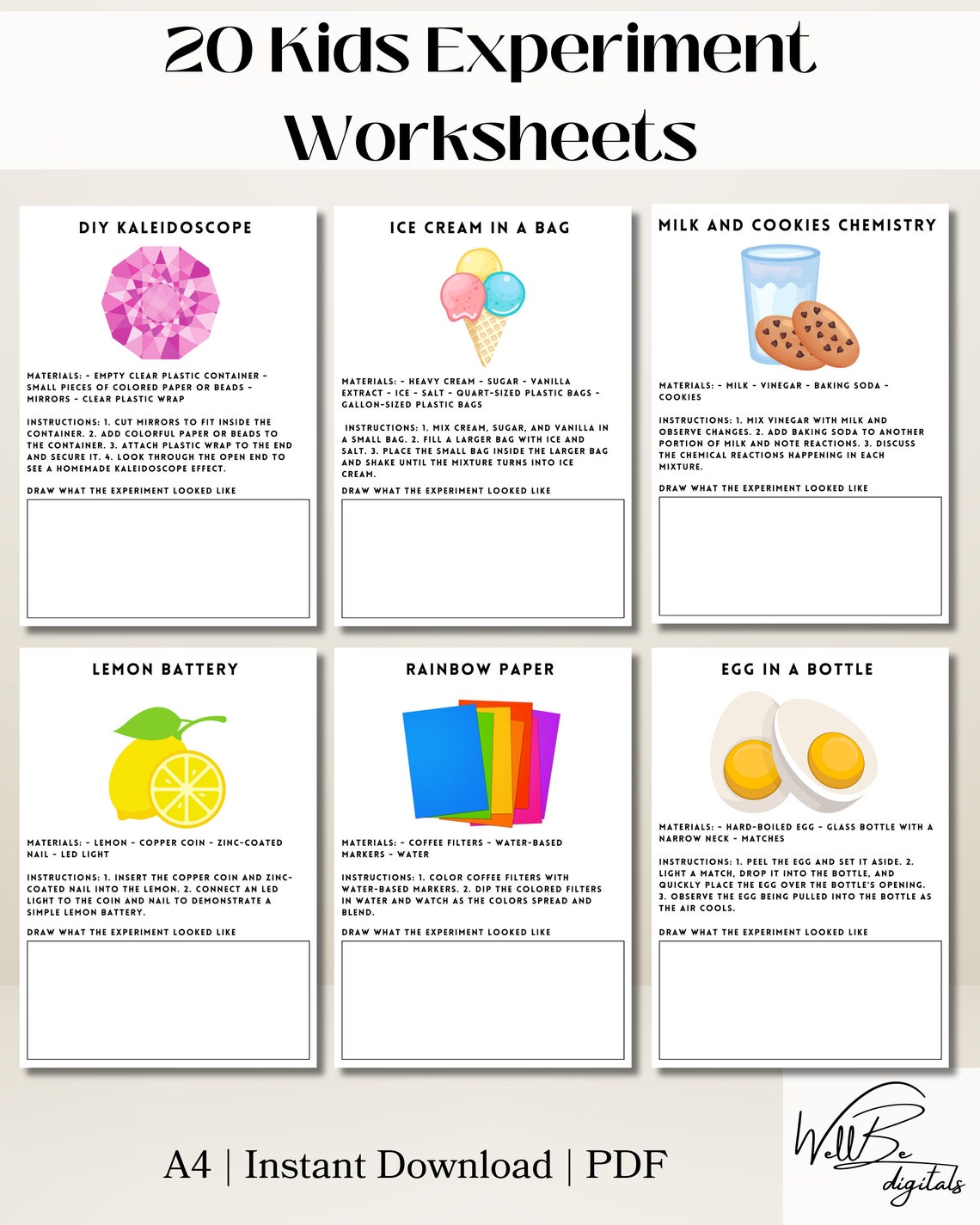 Kids Experiment Activities School Experiments Childrens - Etsy