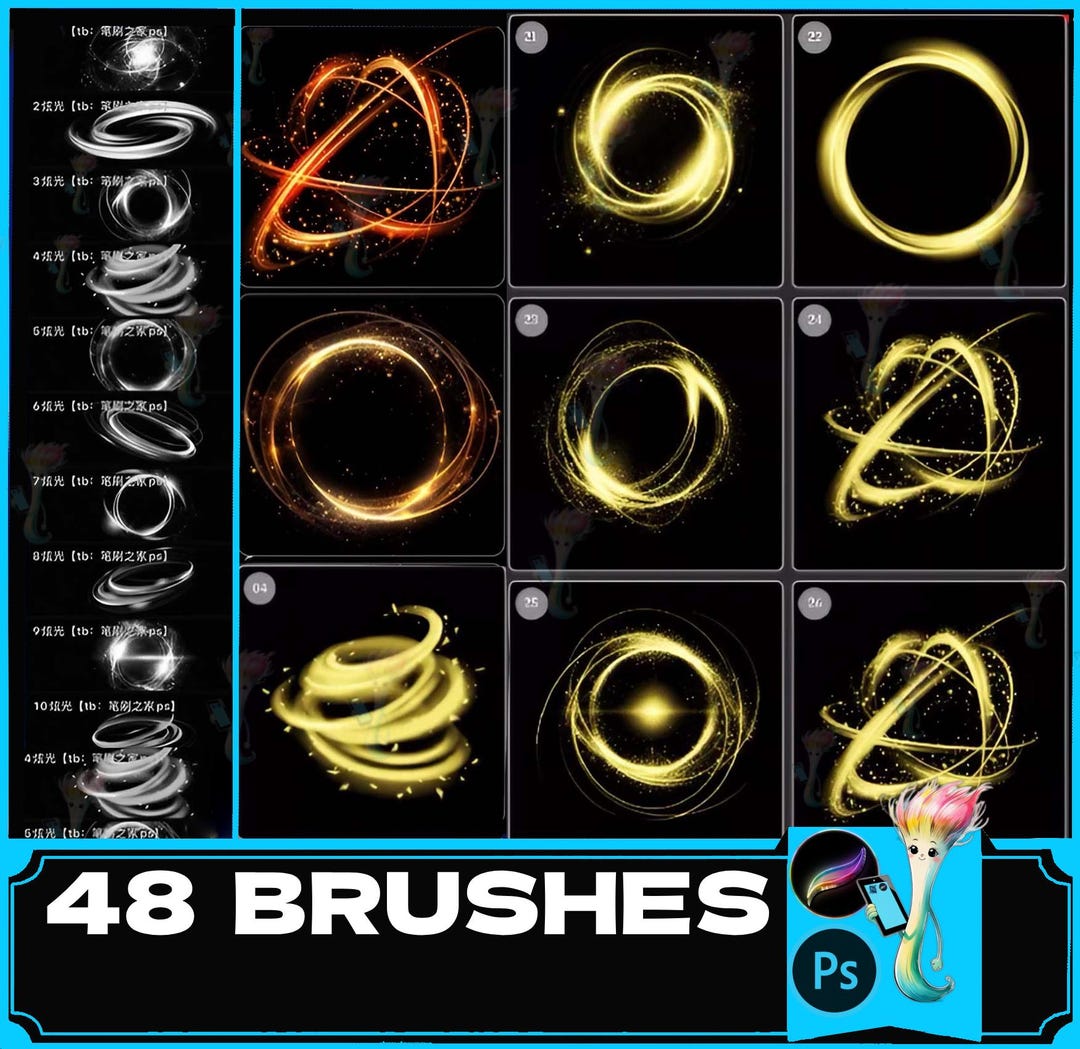 Procreate Brush, Ps Brush, Technology Aperture, Light Effect Glare Glow ...