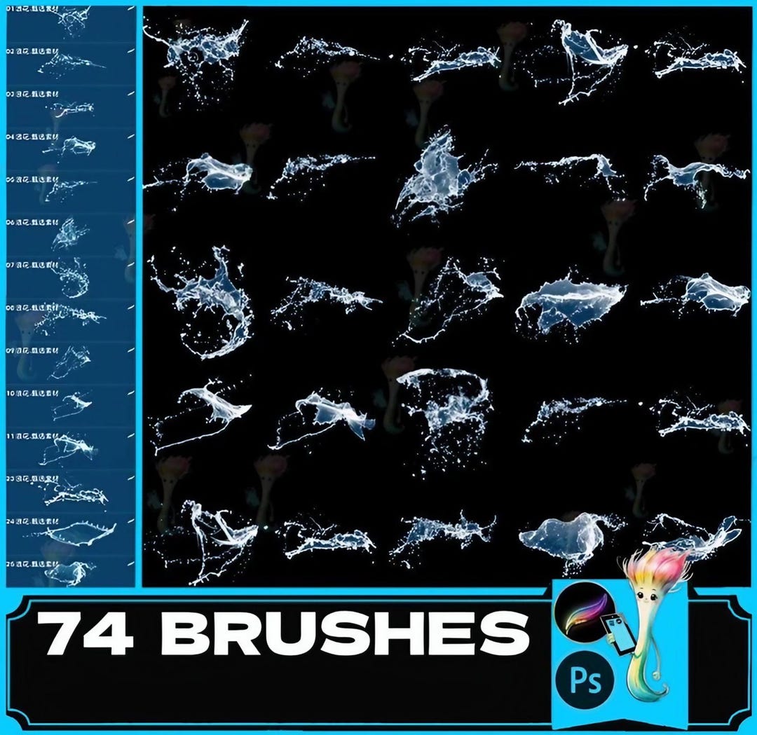 Water Splash Procreate Brush Set: Underwater Photography Effects (PS ...