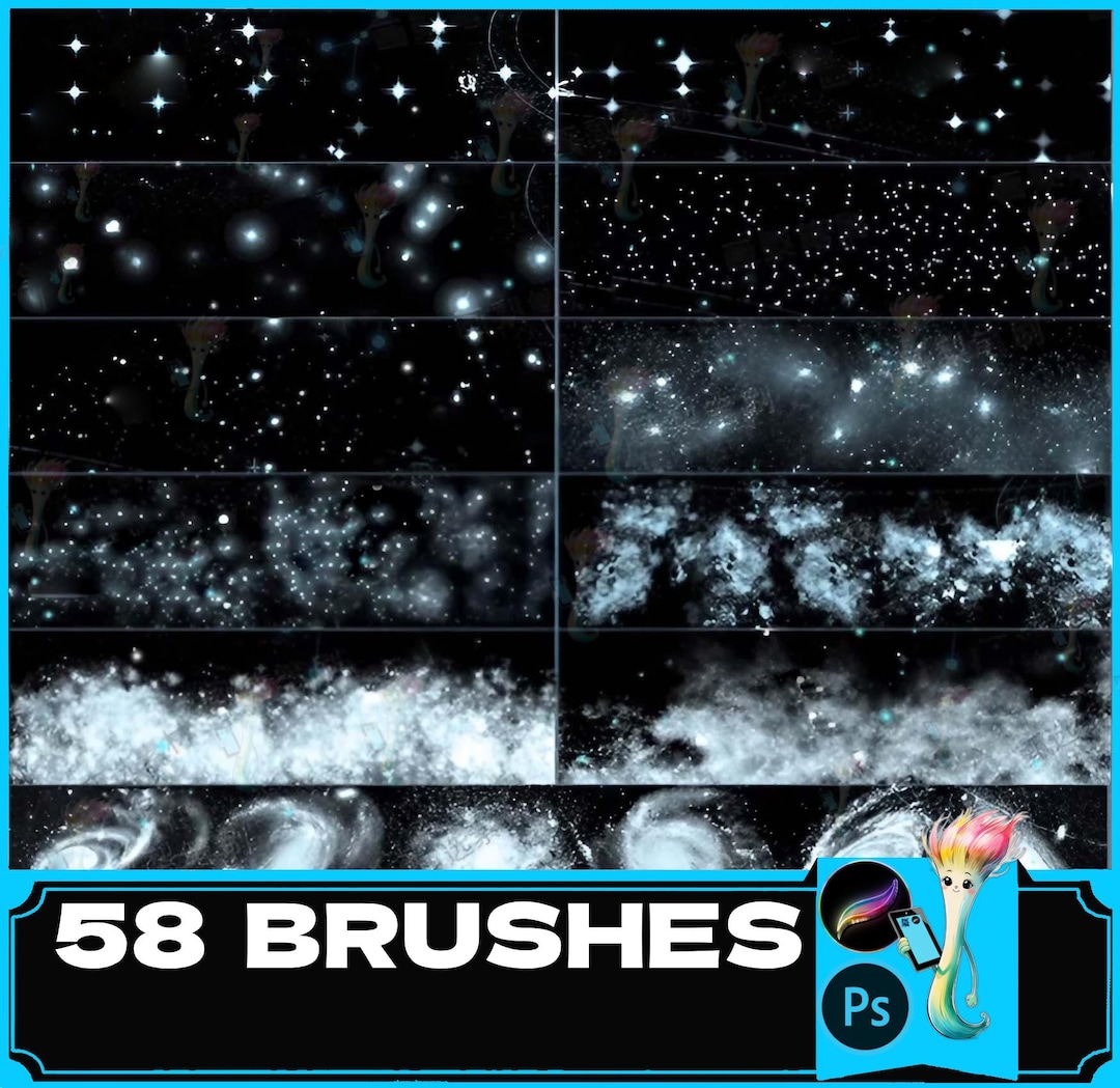 Procreate Brushes: Starry Sky, Galaxy, Nebula (commercial Use Allowed ...