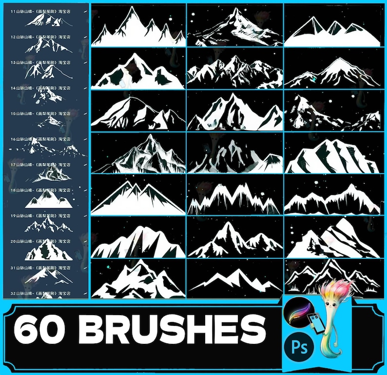 Procreate Brushes: Realistic Botanical, Mountain & Landscape Textures ...