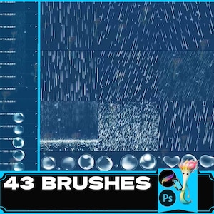 Procreate Brush Ps Brush Rainy Day Rain Rainstorm Realistic Special ...