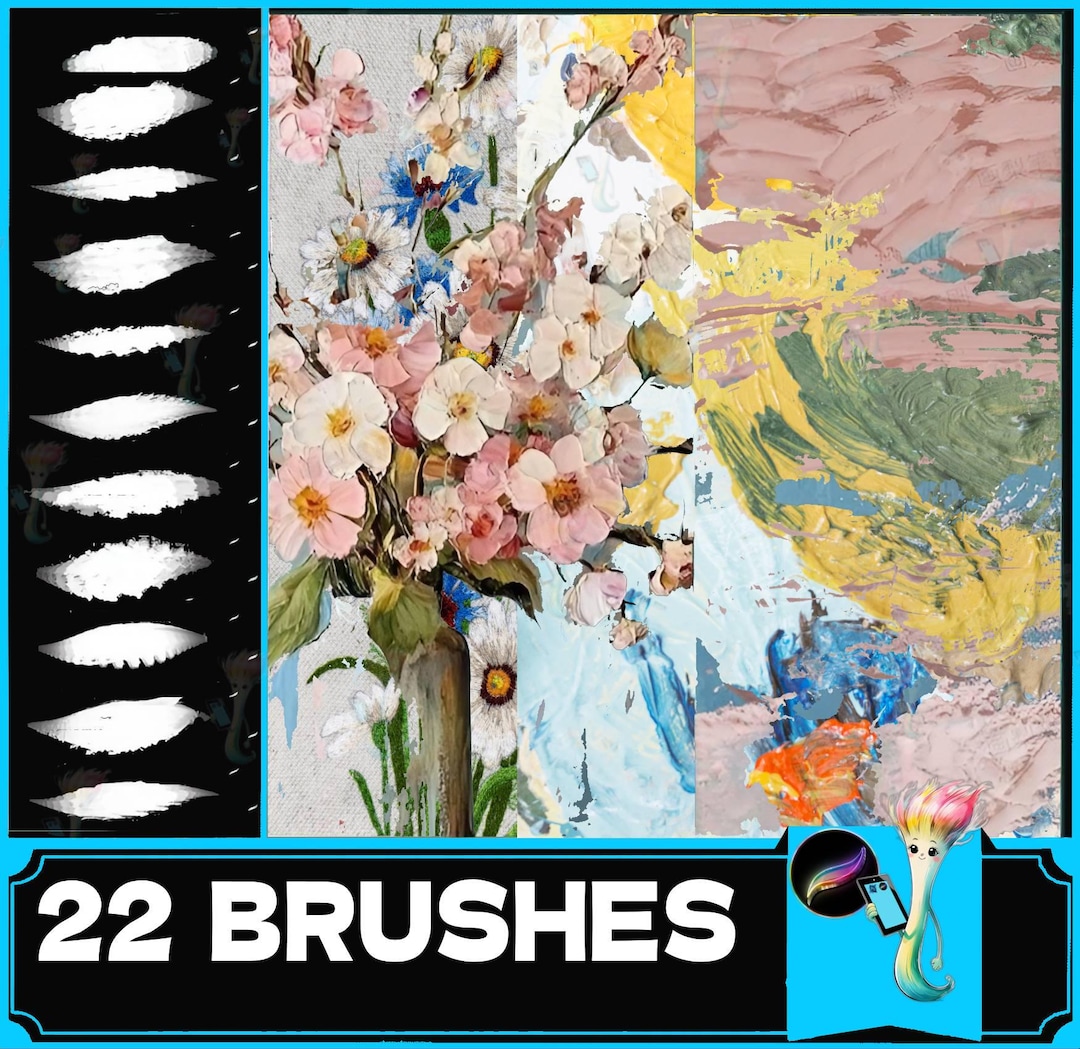 Procreate Oil Paint, Procreate Oil, Impasto Strokes, Painterly Brush ...