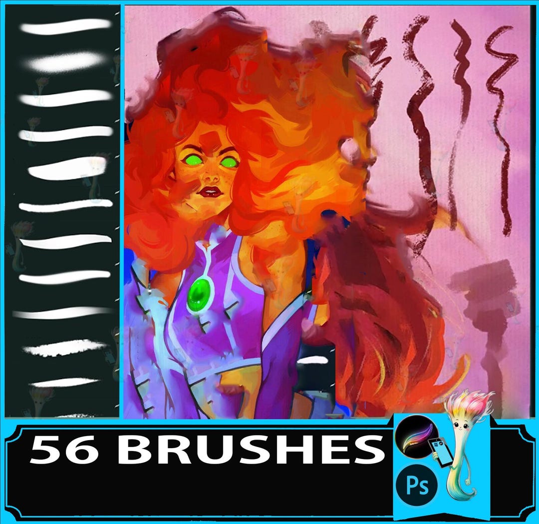 Procreate Brush Ps Brush Character Thick Painting Set CG Scene Texture ...