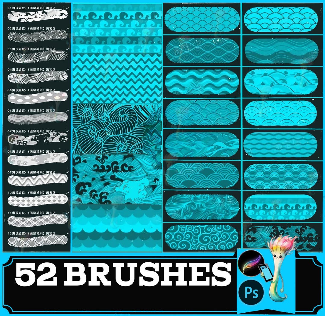 Procreate Brush Ps Brush Wave Ripple Wave Wave Texture Water Pattern ...
