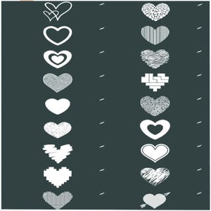 Procreate Brush, Ps Brush Heart, Shaped Love, Pattern Heart Hand ...