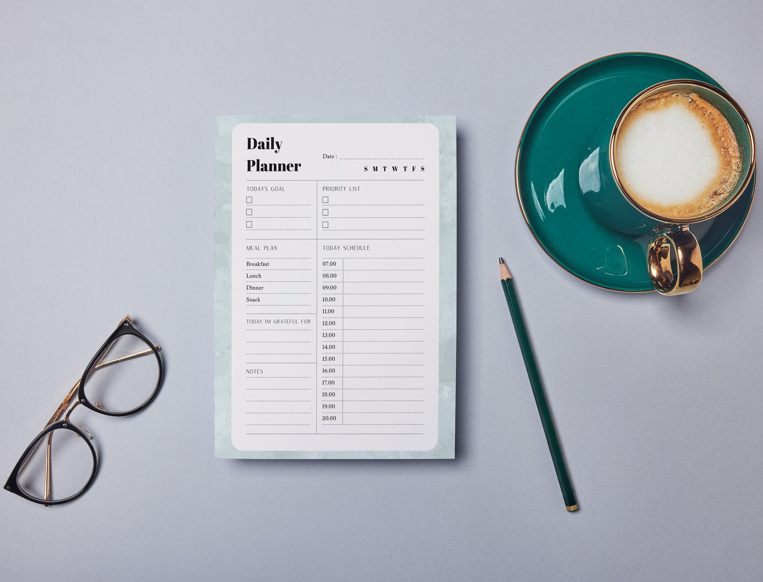 Minimal Daily Planner Printable Digital Planner Editable Daily Schedule ...