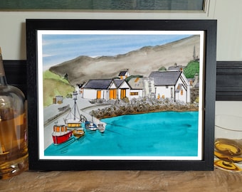 1902 Scotch Whiskey Distillery Map of Scotland Scottish History Antique ...