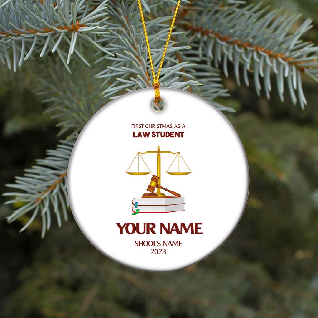 Custom Lawyer Christmas Ornament 2023 Lawyer Ceramic Flat - Etsy