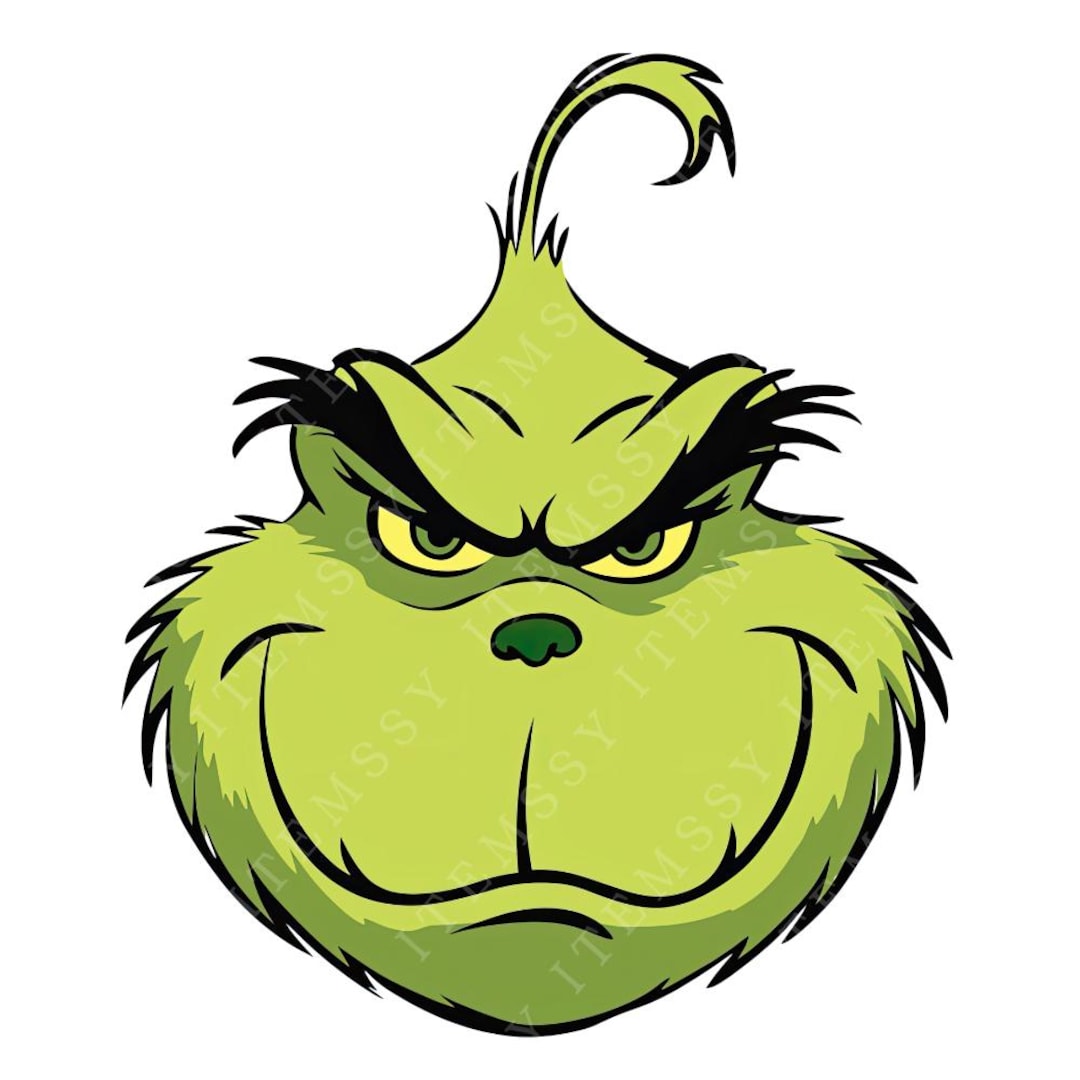 Grinch PNG Grinch Face Grinning Design Merry Grinchmas Ornament ...