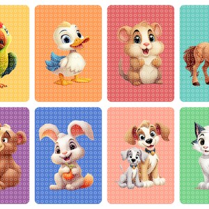 8 Printable Flashcards for Learning About Animals - Etsy