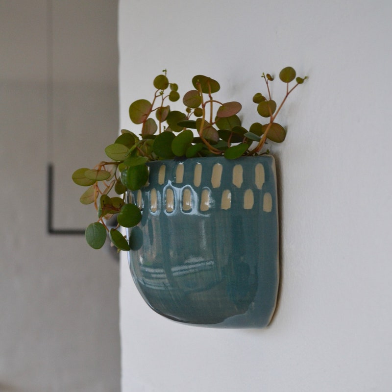 Ceramic Wall Pocket Planter - Etsy