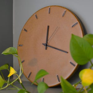 Handmade Stoneware Wall Clock: Mid-century Modern Interior (made to ...
