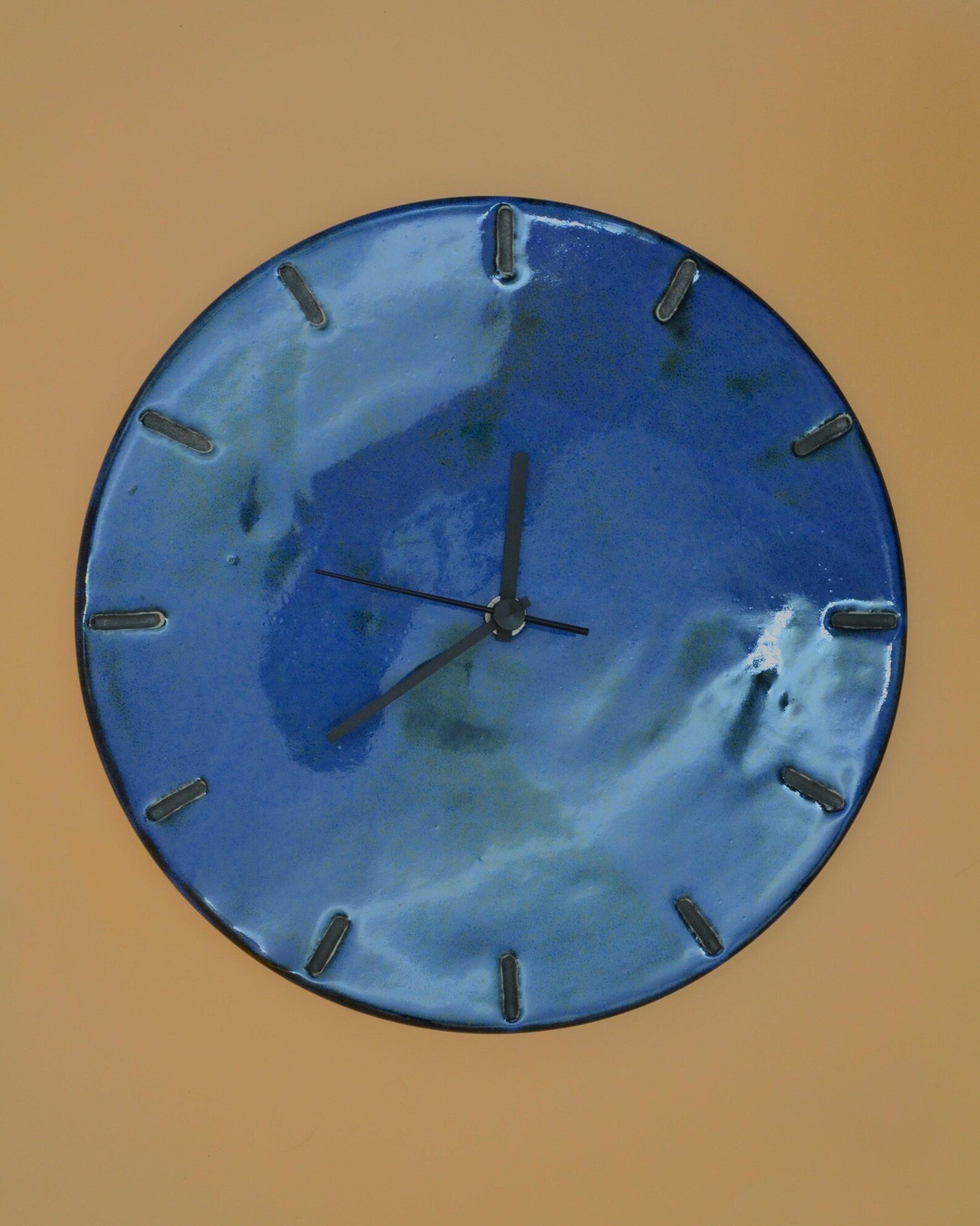 Handmade Stoneware Wall Clock: Mid-century Modern Interior (made to ...