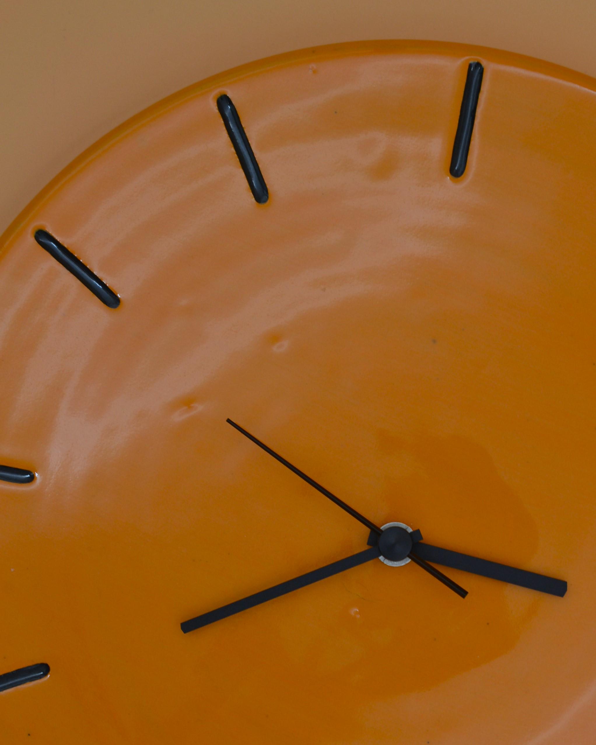 Handmade Stoneware Wall Clock: Mid-century Modern Interior (made to ...