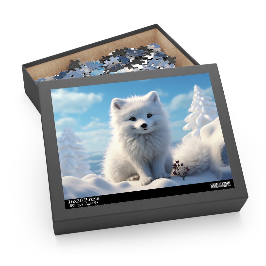 Arctic Fox Jigsaw Puzzle for Adults or Kids, 500 Pieces Jigsaw Puzzle ...