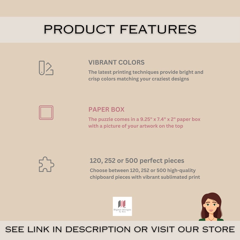 Vintage Café Scene Jigsaw Puzzle 500 Pieces, Charming Coffee Shop ...