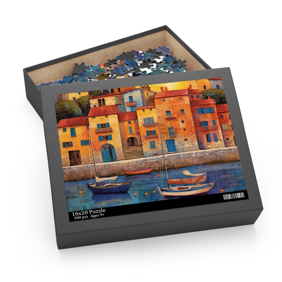 Mediterranean Harbour Jigsaw Puzzle, 500 Piece Jigsaw Puzzle for Adults ...