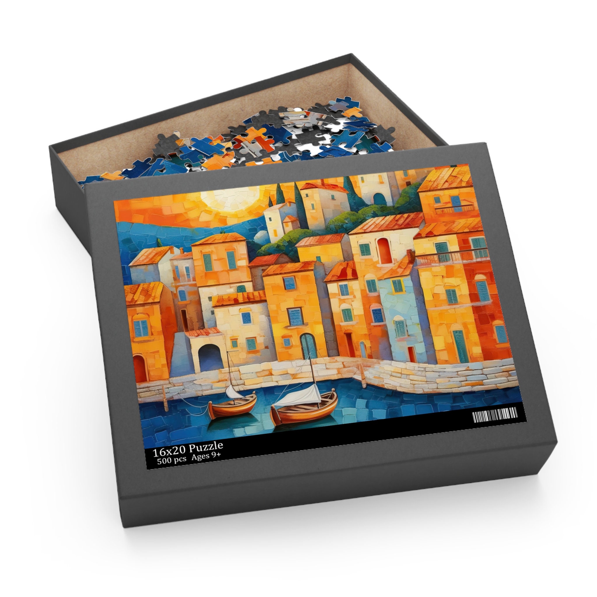 Mediterranean Harbour Jigsaw Puzzle, 500 Piece Jigsaw Puzzle for Adults ...