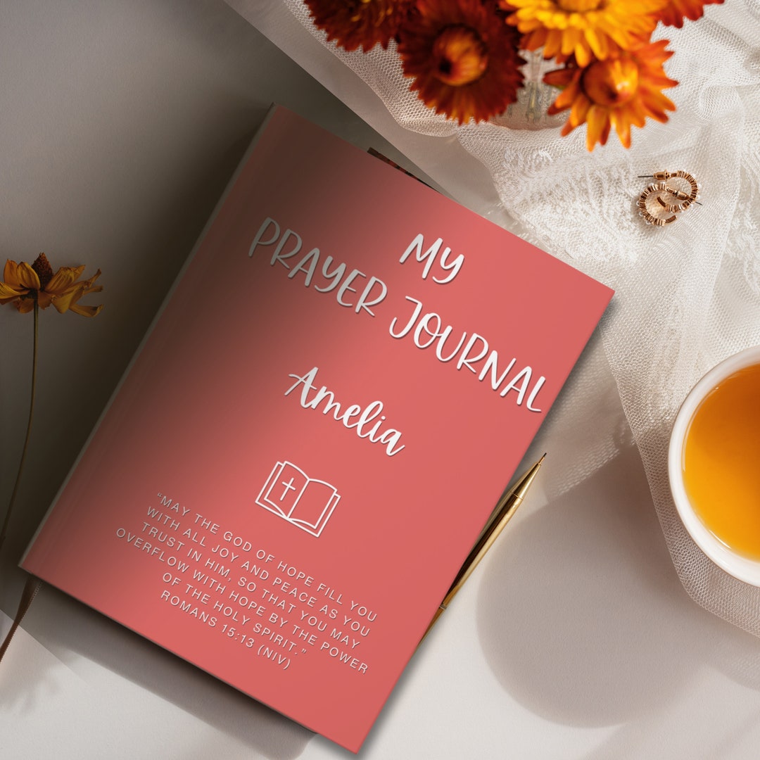 My Personalized Prayer Journal, Inspirational Daily Devotional Book ...
