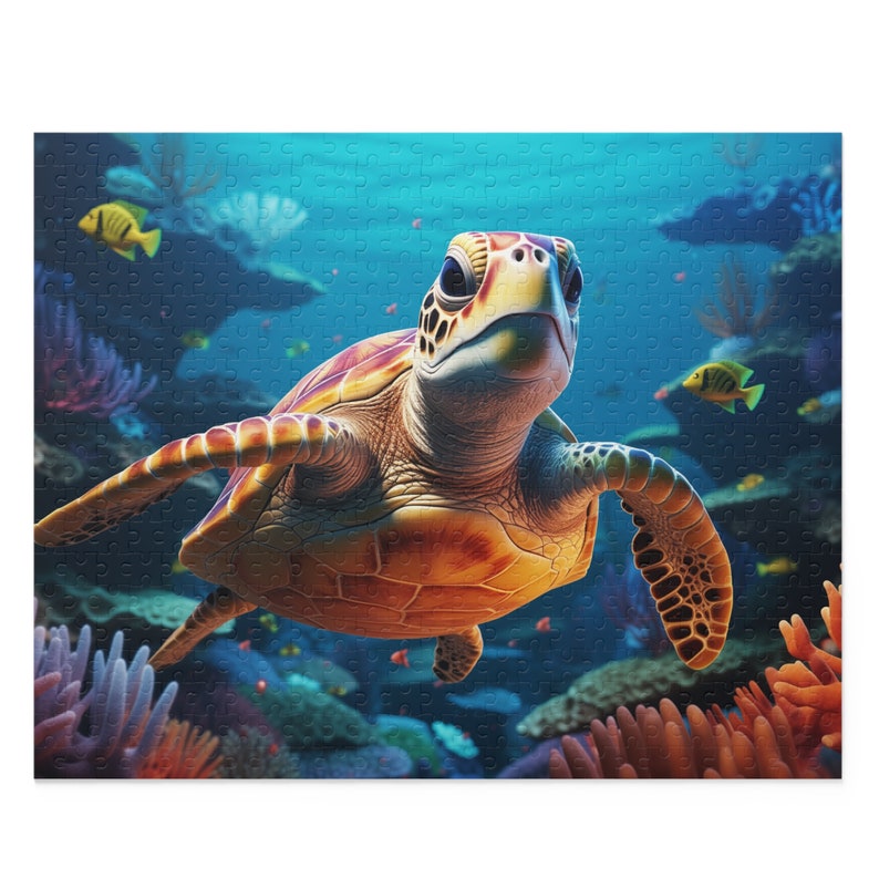 Cute Sea Turtle Jigsaw Puzzle for Adults or Kids, 500 Pieces Jigsaw ...