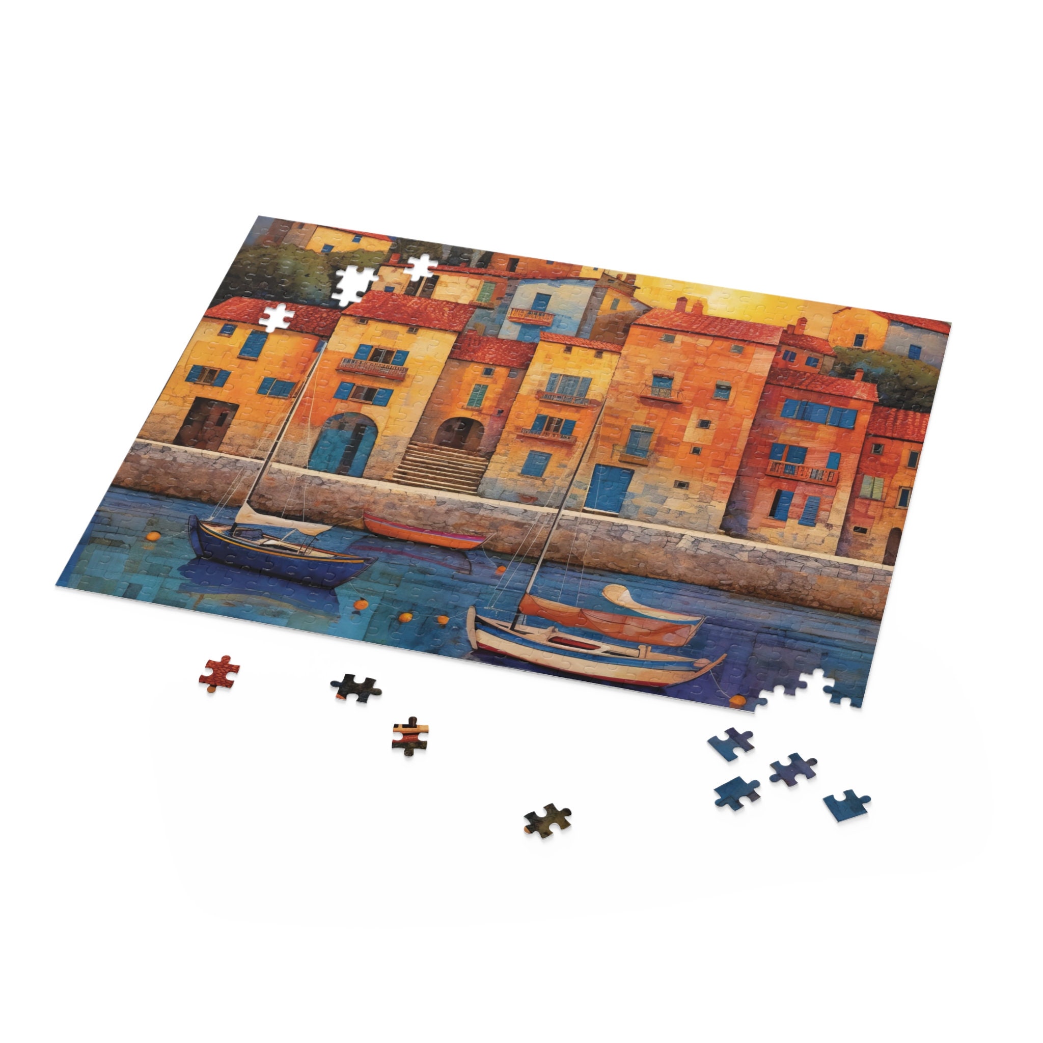 Mediterranean Harbour Jigsaw Puzzle, 500 Piece Jigsaw Puzzle for Adults ...