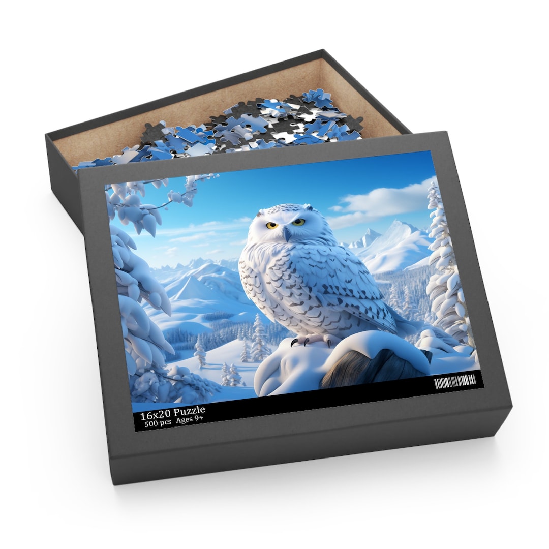 Cute Snowy Owl Jigsaw Puzzle for Family, 500 Pieces Jigsaw Puzzle ...