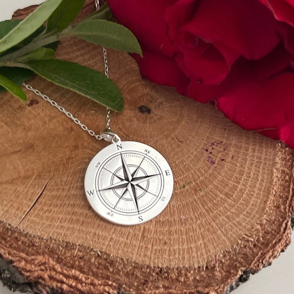 Compass Necklace - Etsy