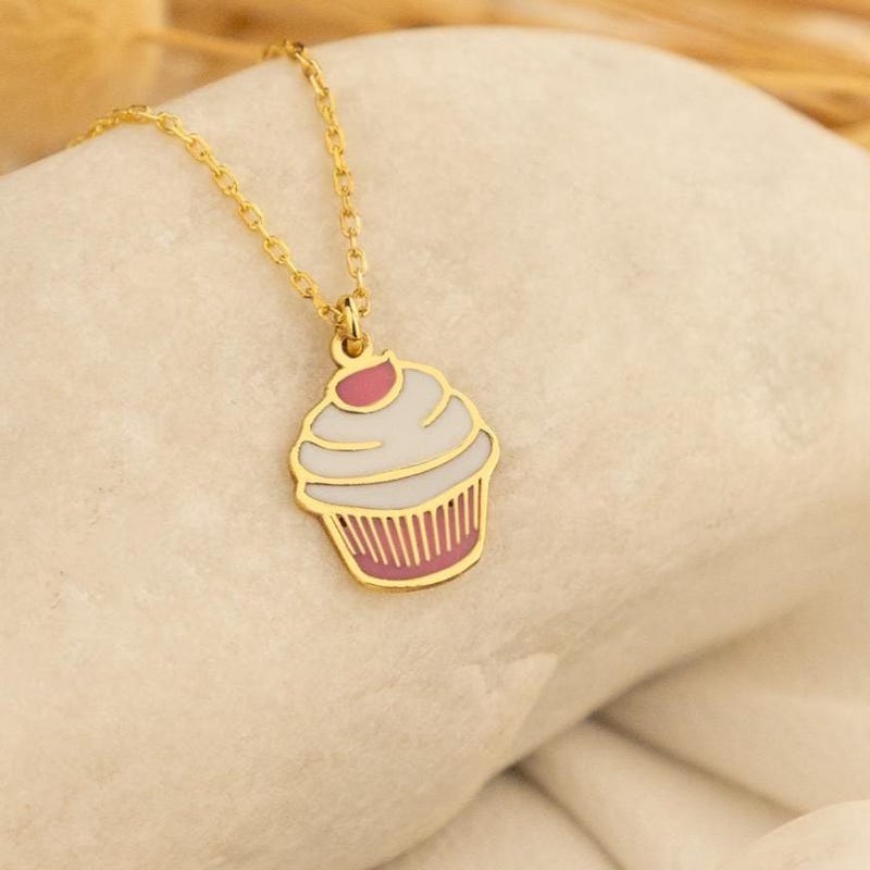 Cupcake Necklace - Etsy