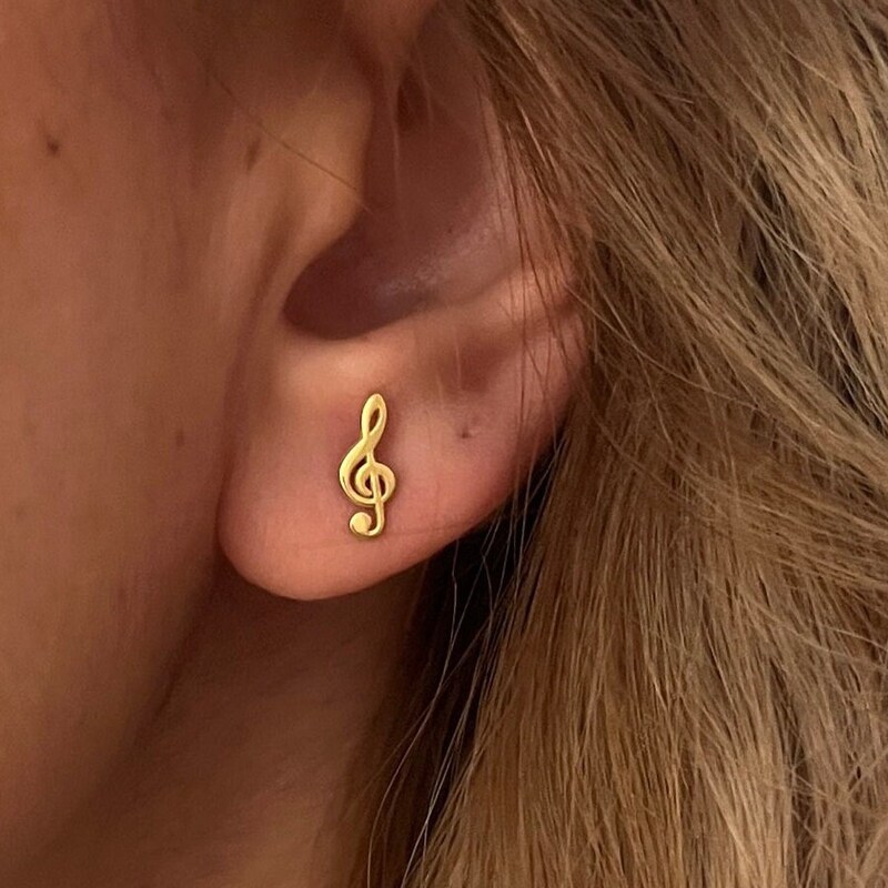 Music Note Earrings - Etsy