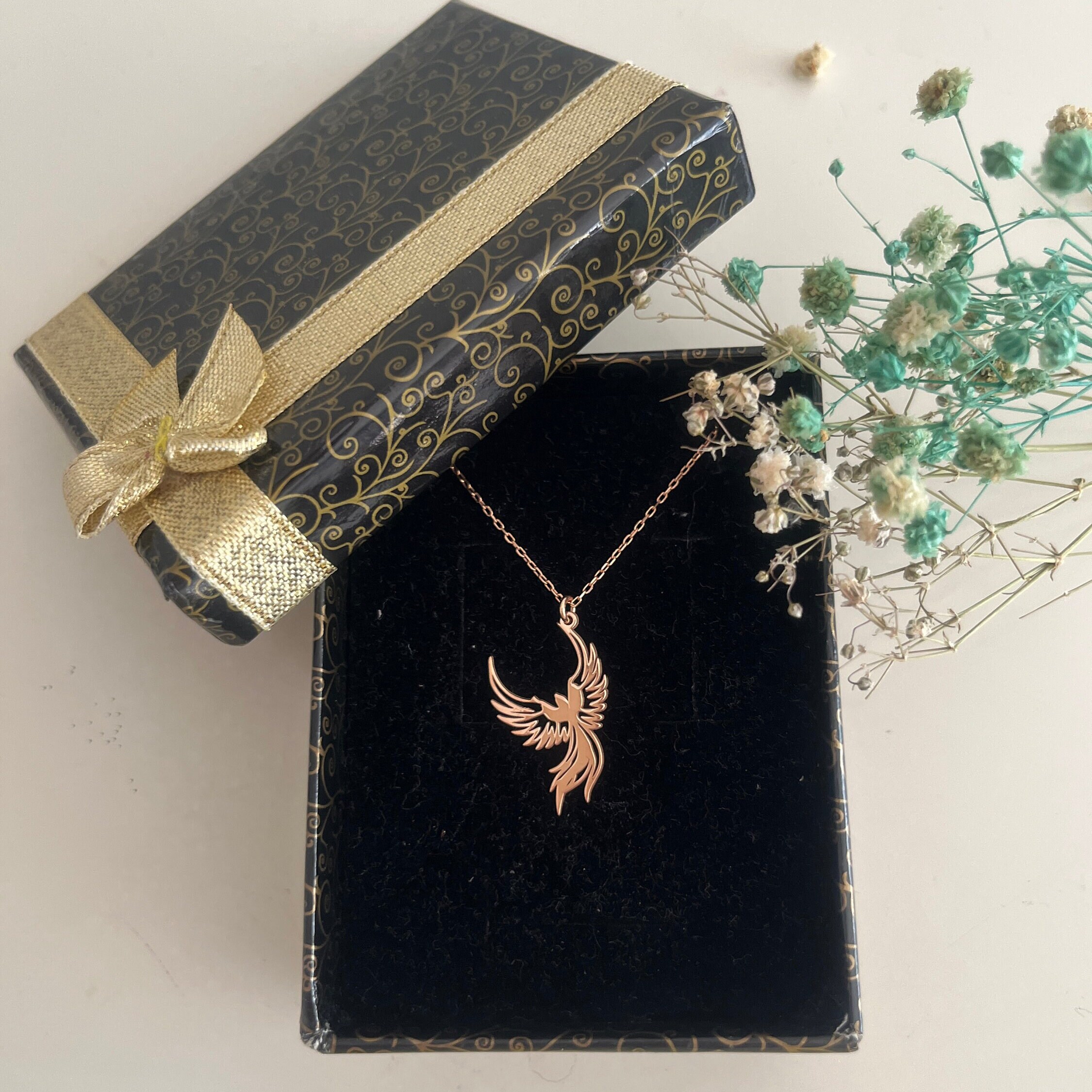 Phoenix Necklace Sterling Silver Phoenix Jewelry Gift Ideas - Etsy