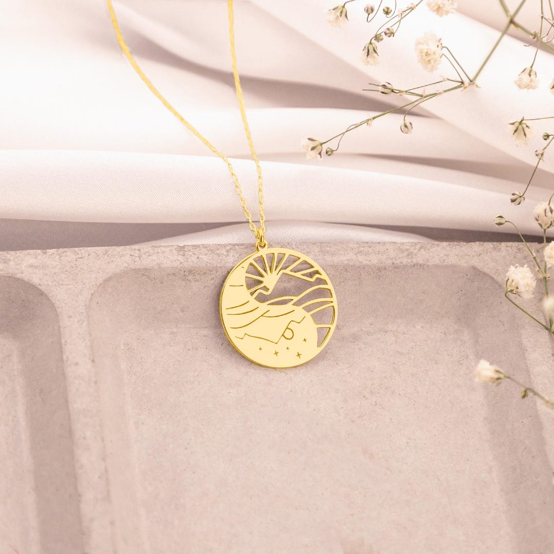 Yin Yang Day and Night Necklace, Day Cycle Necklace, Yin Yang Symbol ...