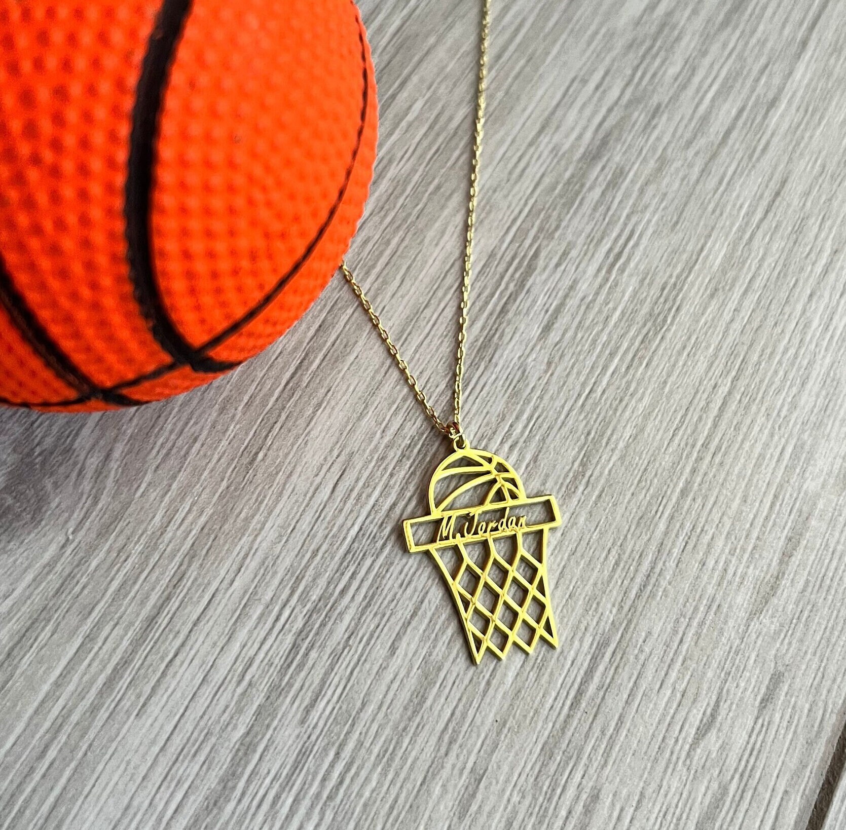 Basketball Necklace, Basket Necklace, Basketball Ball Necklace, Athlete ...