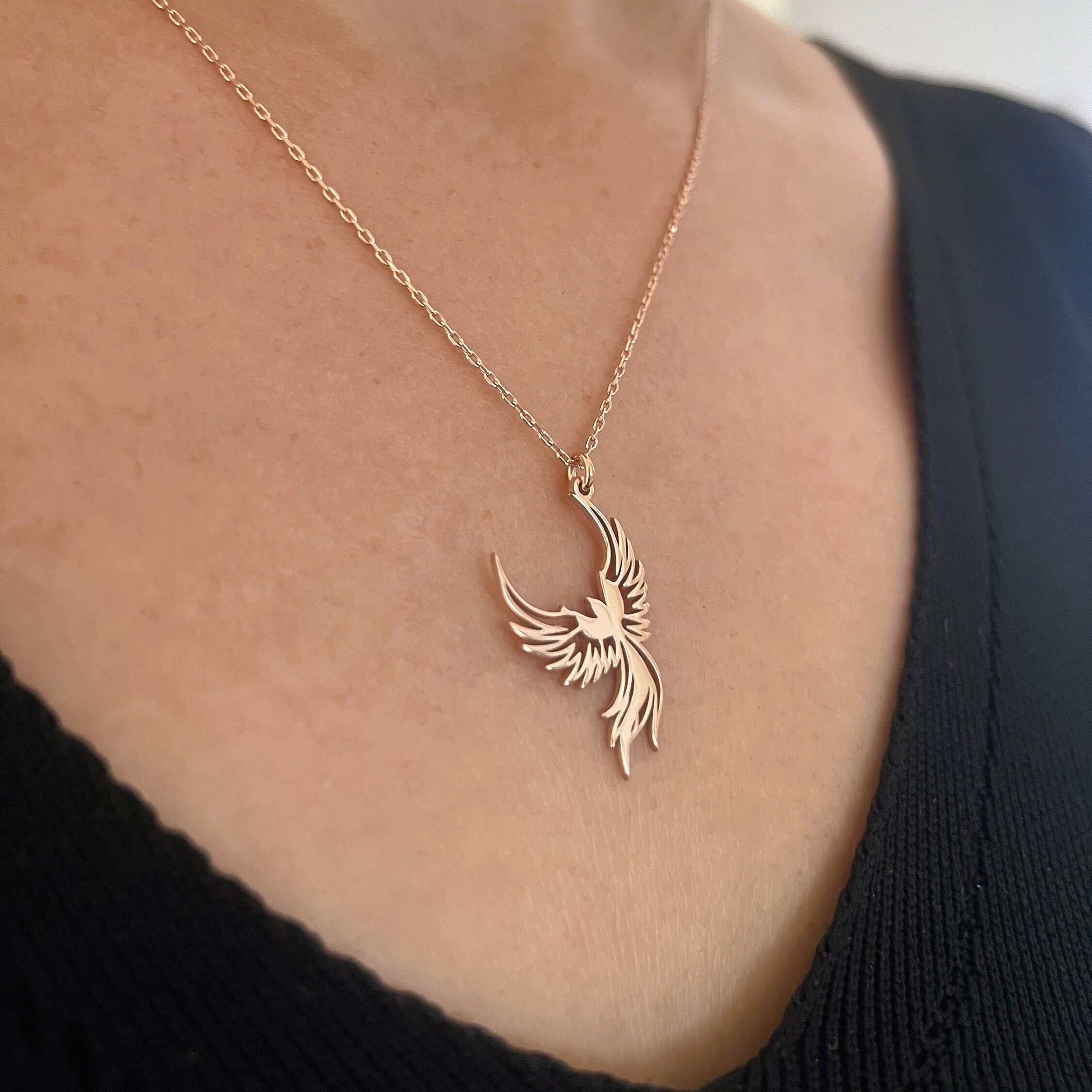 Phoenix Necklace Sterling Silver Phoenix Jewelry Gift Ideas - Etsy