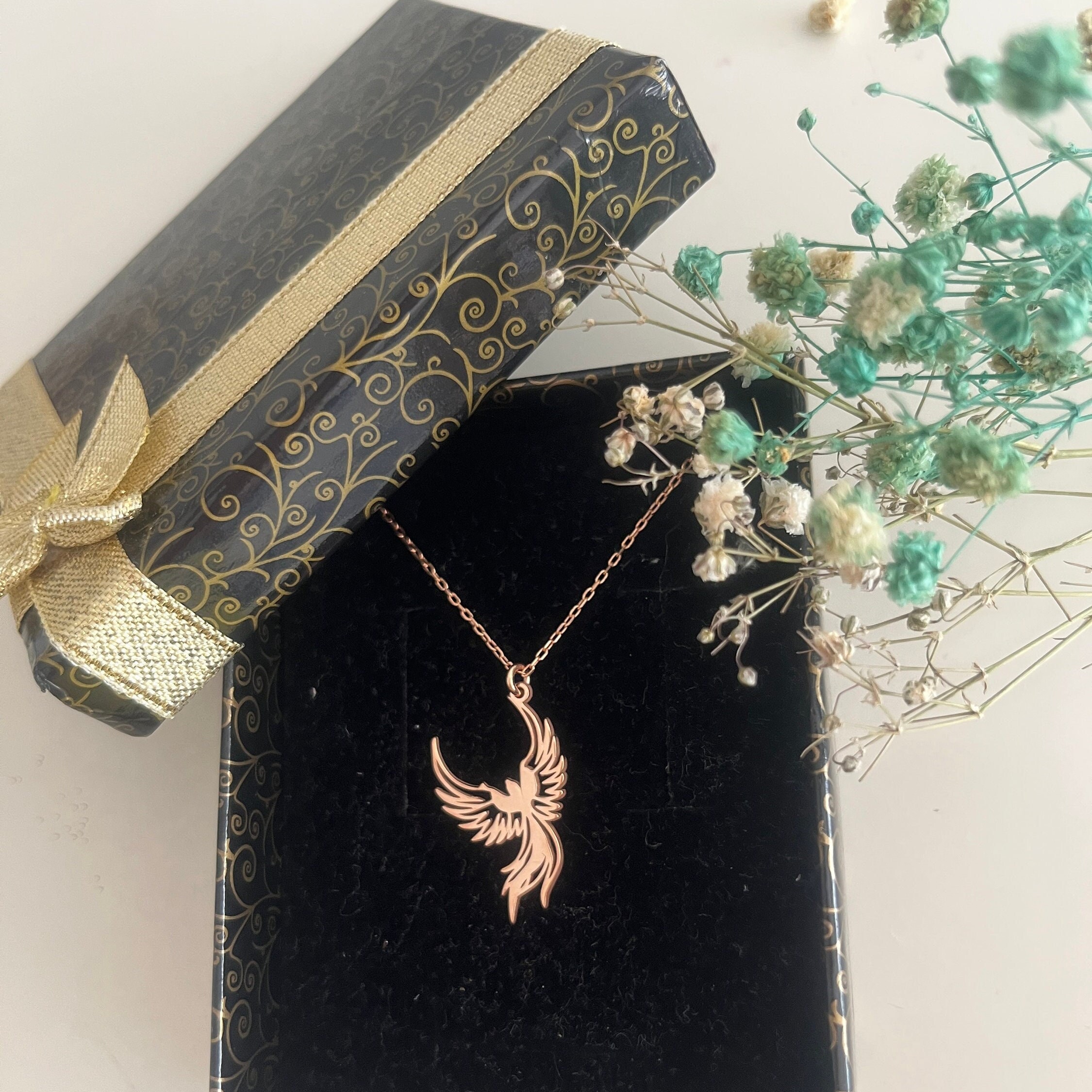 Phoenix Necklace Sterling Silver Phoenix Jewelry Gift Ideas - Etsy