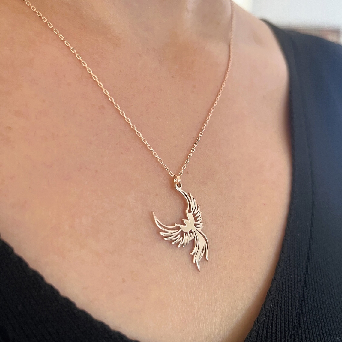 Phoenix Necklace Sterling Silver Phoenix Jewelry Gift Ideas - Etsy