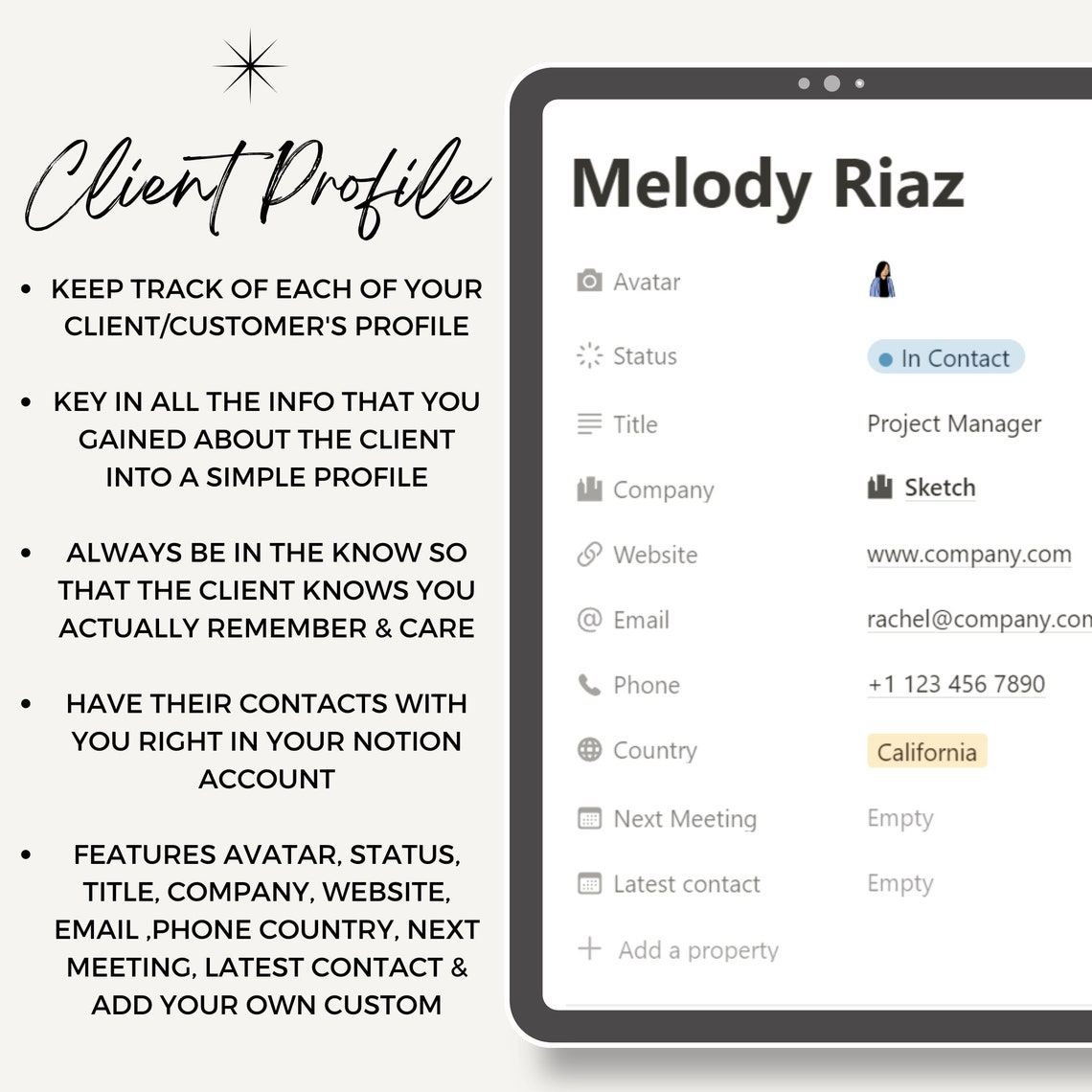Simple CRM Tracker Dashboard Notion Template | Simple Multipurpose ...