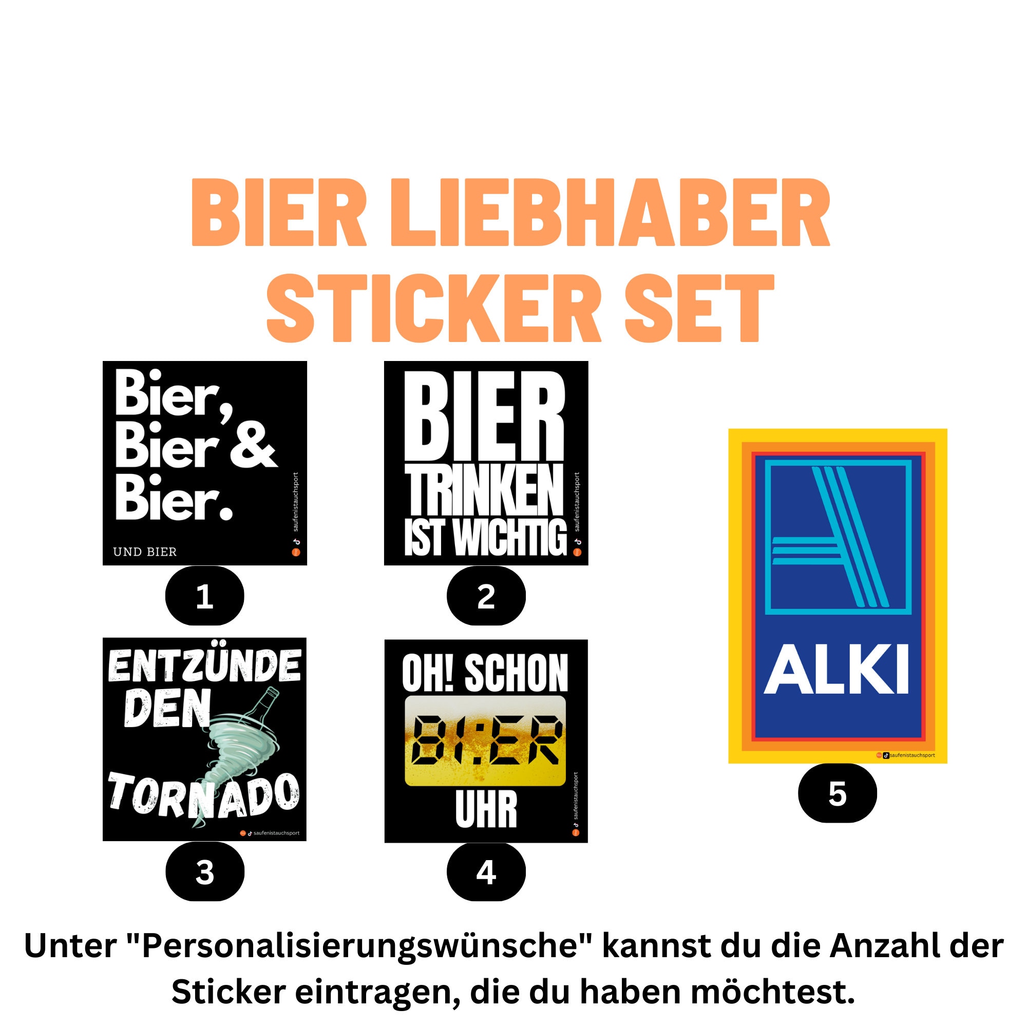 Bier Sticker Set / Sticker Set / Mallorca Sticker Set / Malle Sticker ...