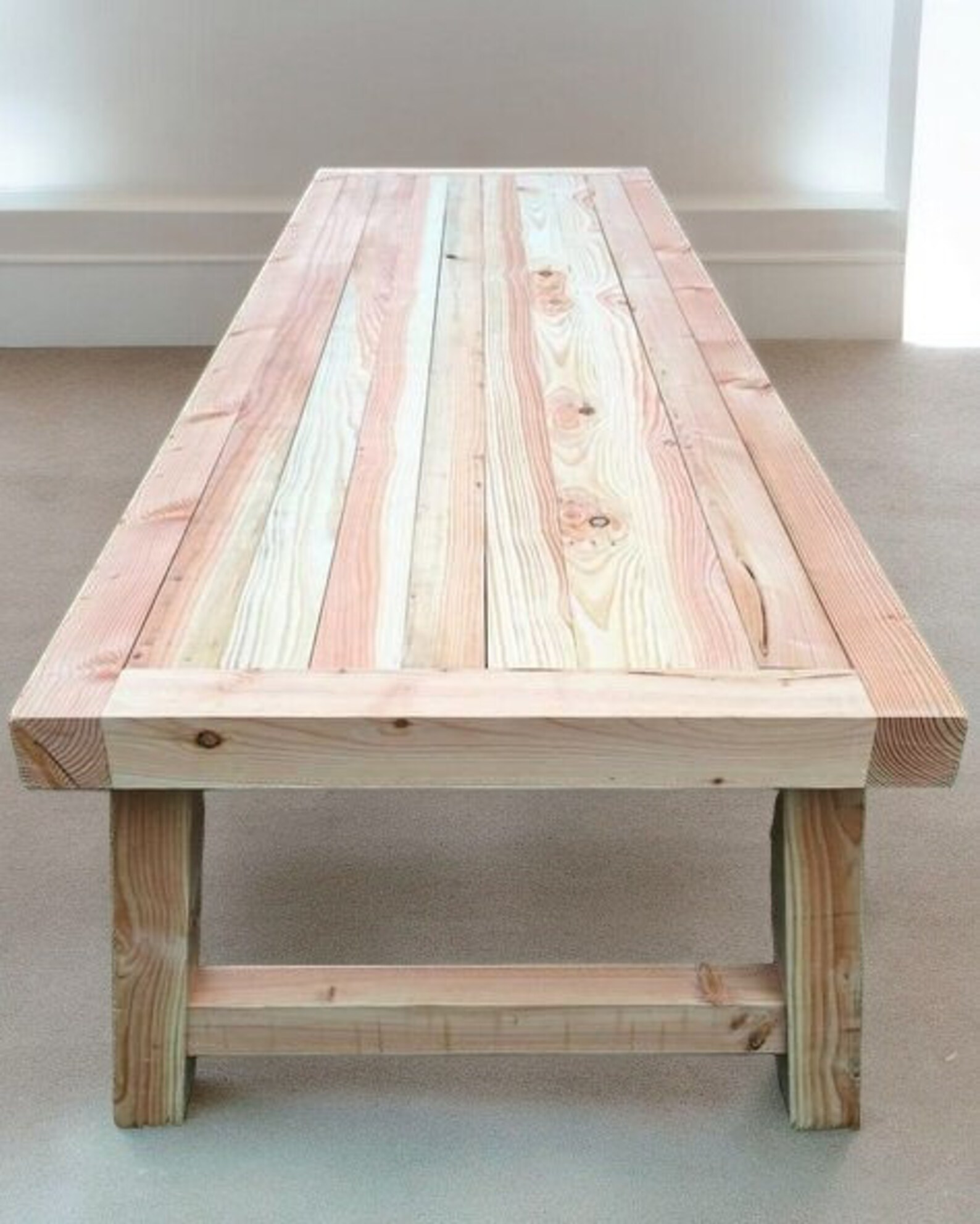 Handmade Rustic Wood Dining Table With Metal Legs - Etsy