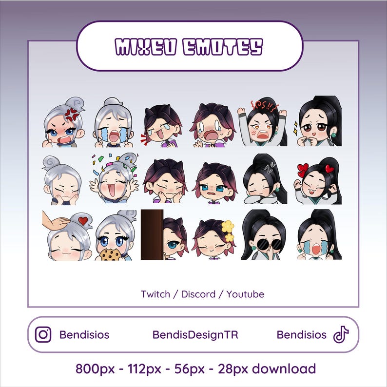 Game-inspired Emotes Bundle | 18 PNG Stream Emotes for Twitch, Discord ...